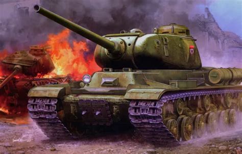 Download Wallpaper Tank Ussr The Red Army Vincent Wai Is 1 Heavy Soviet Js 1 Heavy Tank