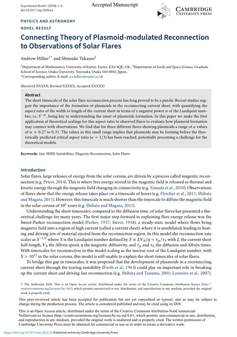 Pdf Connecting Theory Of Plasmoid Modulated Reconnection To