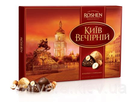 Купить Конфеты Roshen Киев вечерний 176 г., цена 243 ₴ — Prom.ua (ID ...
