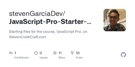 Github Stevengarciadevjavascript Pro Starter Files Starting Files For The Course