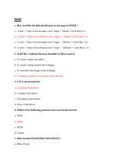 Mcq For Html Css Html How To Define The Link Should Open In New Page In HTML A A Href