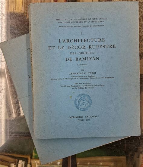 Larchitechture Et Le Decor Rupestre Des Grottes De Bamiyan 2 Vol By Zemaryalai Tarzi Verygood