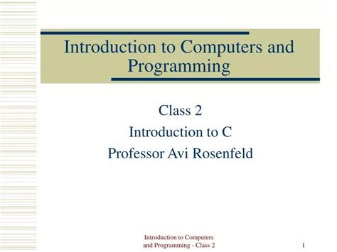 ppt introduction to computers and programming powerpoint presentation