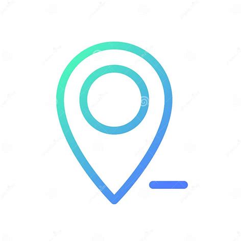 Remove Pin From Map Pixel Perfect Gradient Linear Ui Icon Stock Vector Illustration Of
