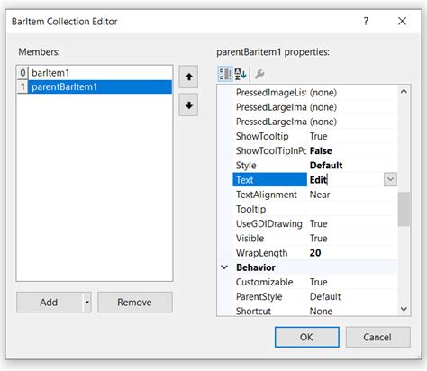 Baritem Types In Windows Forms Xptoolbar Control Syncfusion