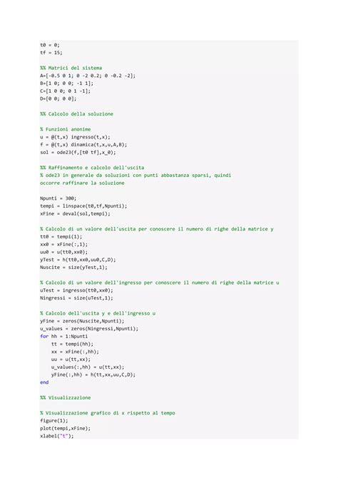 Simulation And Analysis Of A Linear System In Matlab Pdf