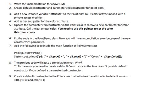 solved program 2 package point pointdemo x int y int