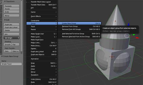 blender how to group objects all3dp