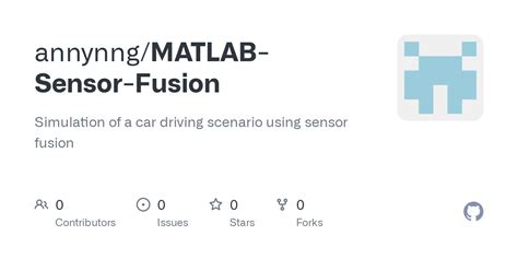 Github Annynngmatlab Sensor Fusion Simulation Of A Car Driving