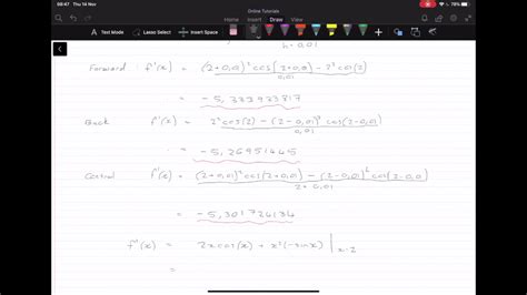 Numerical Methods Differentiation 1 Forward Backwards Central