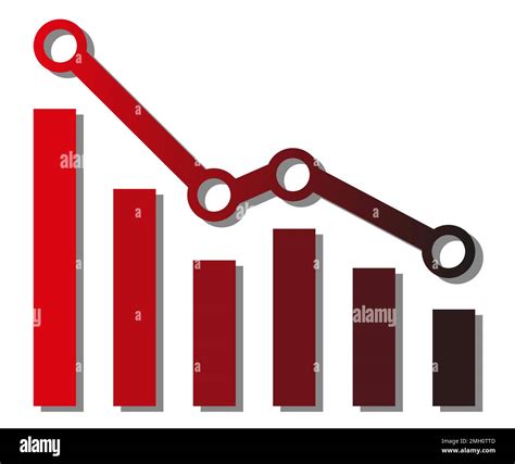 Graph With Decrease Report Diagram With Recession And Bankruptcy