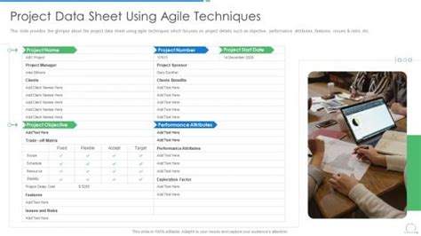 Project Data Sheet Using Agile Techniques PowerPoint Templates Slides And Graphics