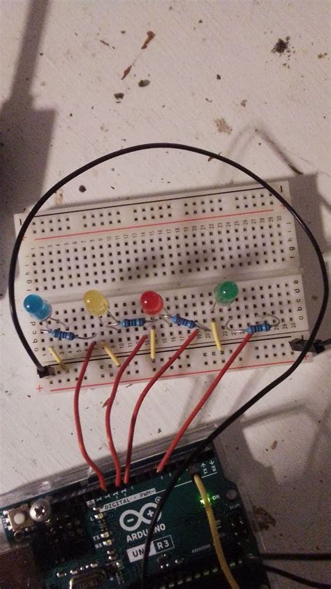 Loop In Arduino Led Circuit With Push Button For Mode Switching Stuck