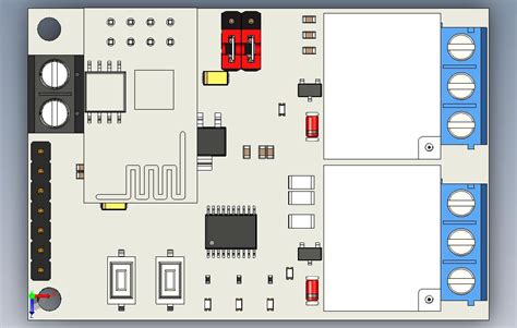 带esp8266模块的esp8266继电器x2iges模型图纸免费下载 懒石网