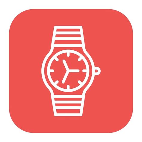 Premium Vector A Watch With A Red Background With A White Line Around