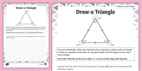 Robotics And Coding Draw A Triangle Teacher Made
