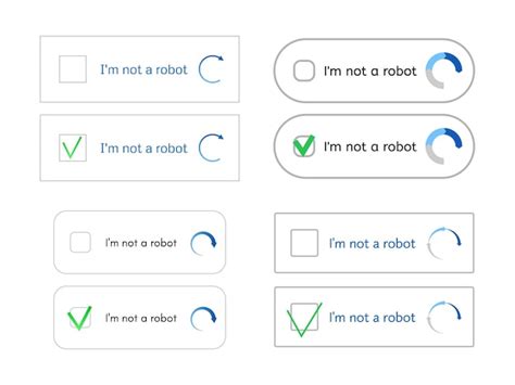 Premium Vector Template For Entering Captcha Im Not A Robot
