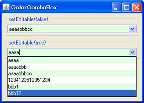 Java Swing Tips Color JComboBox