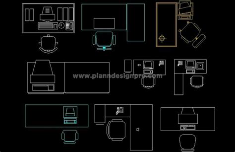 Download Free Office Table And Executive Desk Cad Blocks