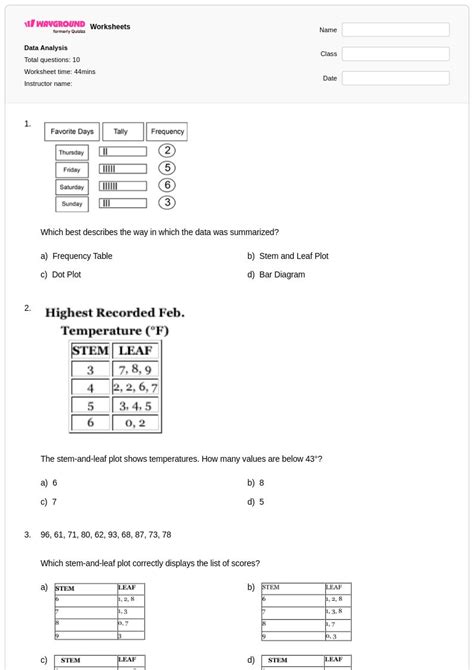 50 Predicting In Data Analysis Worksheets For Grade 4 On Wayground