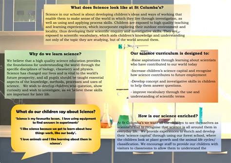 Science St Columba S Catholic Primary Babe