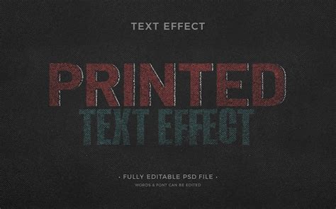 Premium Psd Printed Text Effect