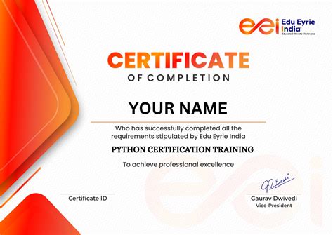 Python Certification Course Edyeyrie India
