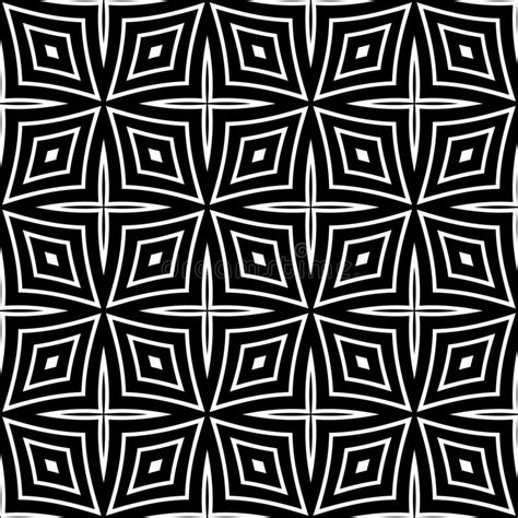 Black And White Seamless Pattern Geometrical Lining Stock Vector Illustration Of Background