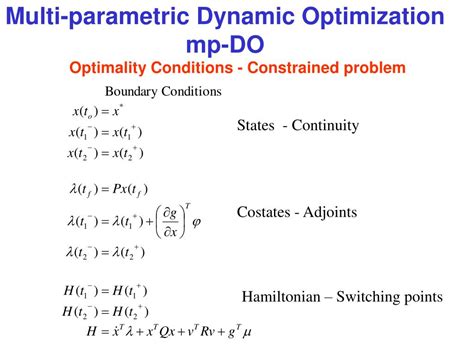 PPT Explicit Non Linear Optimal Control Law For Continuous Time Systems Via Parametric