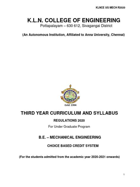 Mech R2020 V Vi Syllabus Pdf Thermal Conduction Heat Transfer