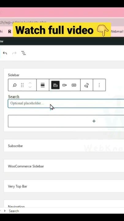 Design A Sidebar On Wordpress Website Wordpress Tutorial Wordpress