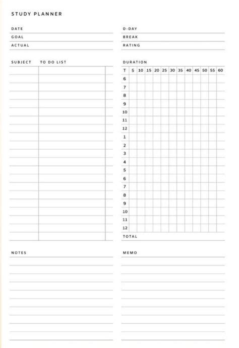 굿노트 기본에 충실한 일주일 스터디플래너 속지 Pdf 공유 세로방향 추가 Artofit