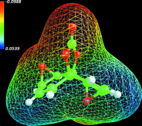 Molecular Electrostatic Potential Mep Surface Diagram Of The
