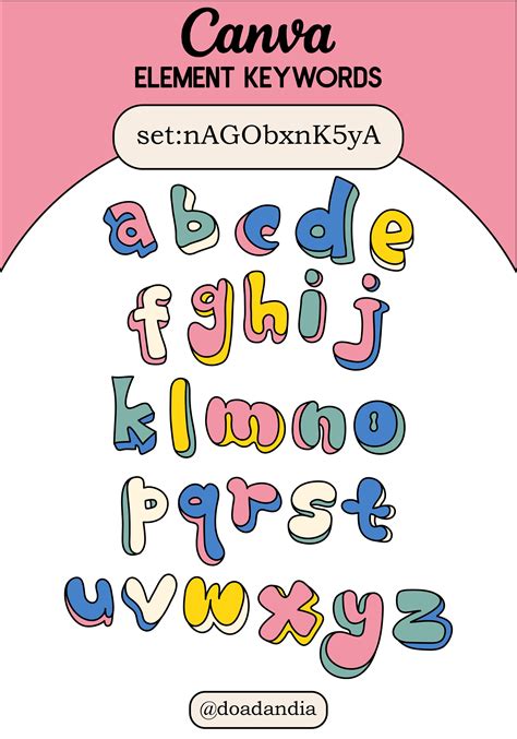 Canva Element Keyword Funky Hand Drawn Alphabet Gaya Huruf Alfabet