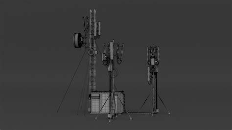 Cell Phone Towers 3d Model By Alpha3dst