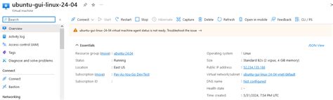 Setup And Installation Of Ubuntu Gui Linux 2404 On Azure