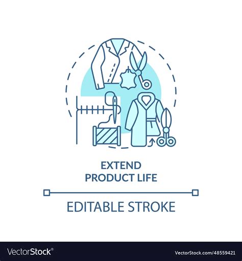 2d Customizable Thin Line Icon Extend Product Vector Image