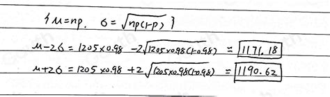 solved use the given values of n 1205 and p 0 98 to find the maximum