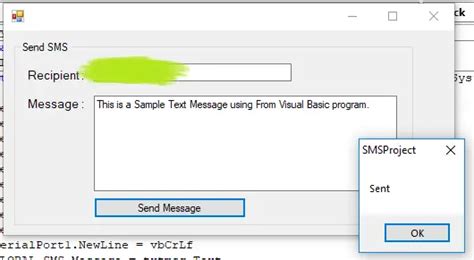 Send Text Message Vbnet Project With Source Code