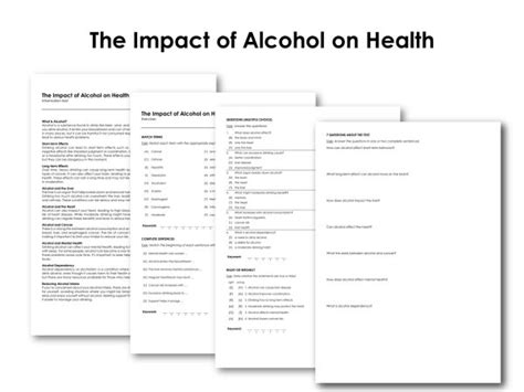 The Impact Of Alcohol On Health Made By Teachers