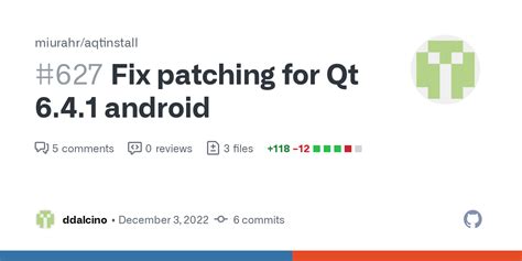 fix patching for qt 6 4 1 android by ddalcino · pull request 627