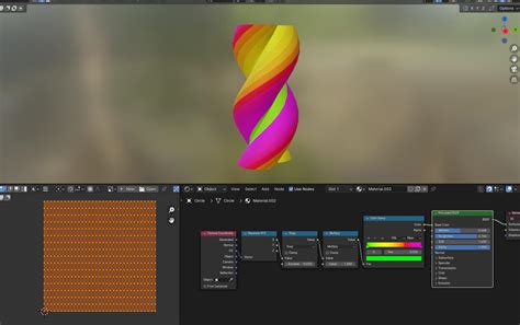 colors along a spiral like axis node generated texture blender