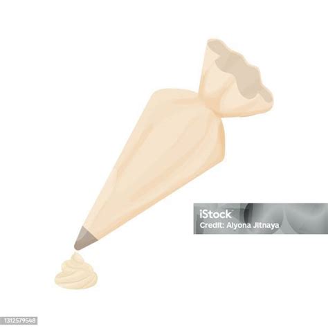 패스트리 백 아이싱 흰색 배경에 고립 된 만화 플랫 스타일의 베이킹 과정 주방 장비 기구 케이크 장식 크림 준비 짤주머니에 대한 스톡 벡터 아트 및 기타 이미지 Istock