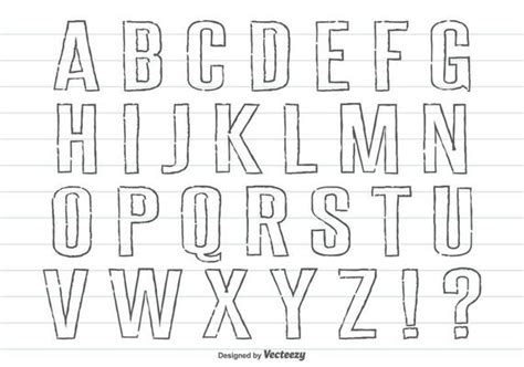 Alphabet Outline Vector Art Icons And Graphics For Free Download