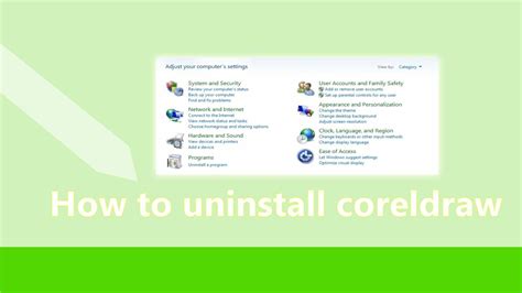 How To Uninstall Software Coreldraw YouTube