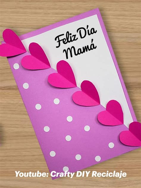 💜tarjeta Hecha A Mano Para El DÍa De La Madre 💜 Tarjetas Artesanales Tarjeta Manualidades