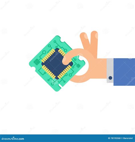 Computer Processor Chip Stock Illustration Illustration Of Computer 78195568
