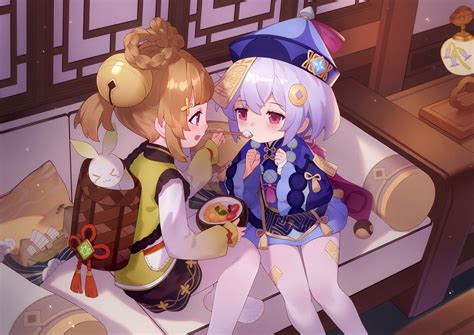 Qiqi And Yaoyao Genshin Impact Drawn By Tsubasa Tsubasa Danbooru