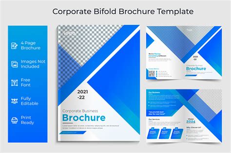 비즈니스 이중 접이식 브로셔 템플릿 기업 및 비즈니스 컨셉 디자인 비즈니스 바이 폴드 브로셔 디자인 최소화 및 추상 디자인