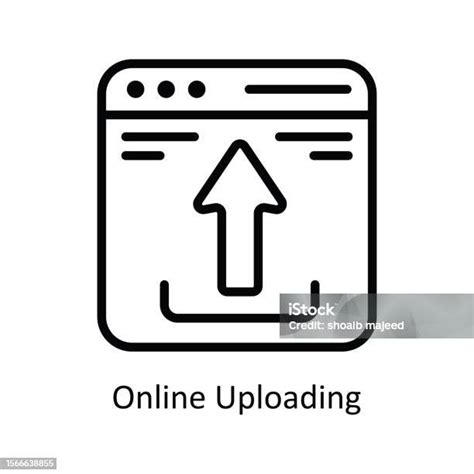 온라인 업로드 벡터 개요 아이콘 디자인 그림입니다 네트워크 및 통신 흰색 배경에 기호 Eps 10 파일 0명에 대한 스톡 벡터 아트 및 기타 이미지 Istock